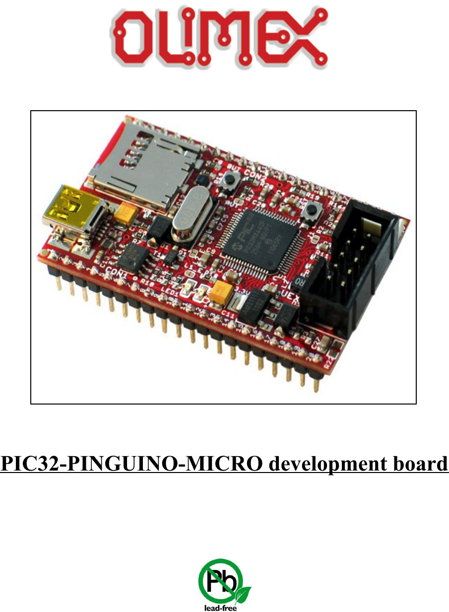 PIC32-PINGUINO-MICRO Dev Brd Manual Datasheet by Olimex LTD | Digi-Key ...