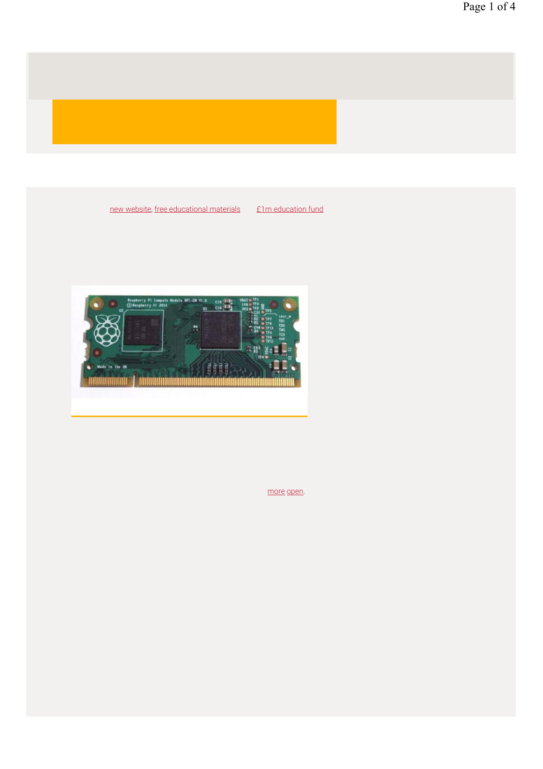 Raspberry Pi Compute Module Datasheet by Raspberry Pi | Digi-Key ...