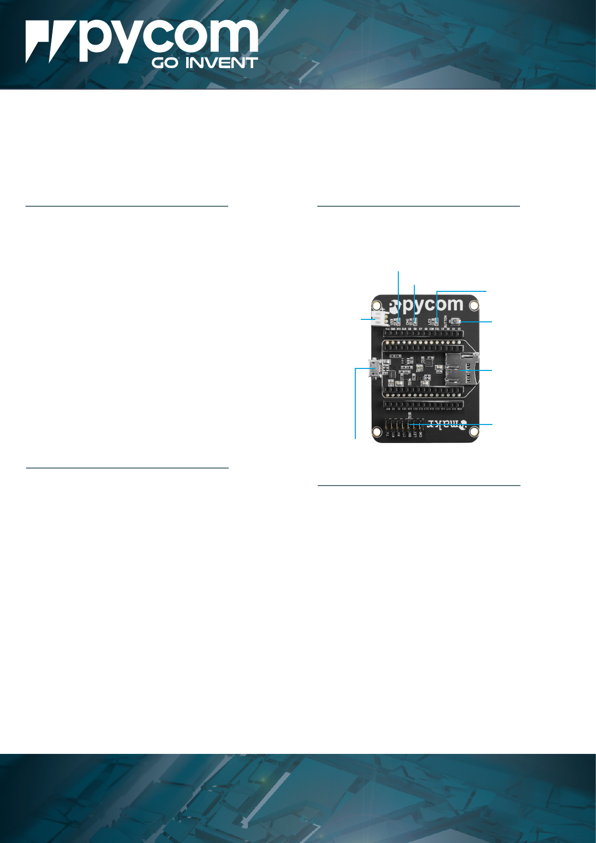 WIPY 2.0 Board Datasheet by Pycom Ltd. | Digi-Key Electronics