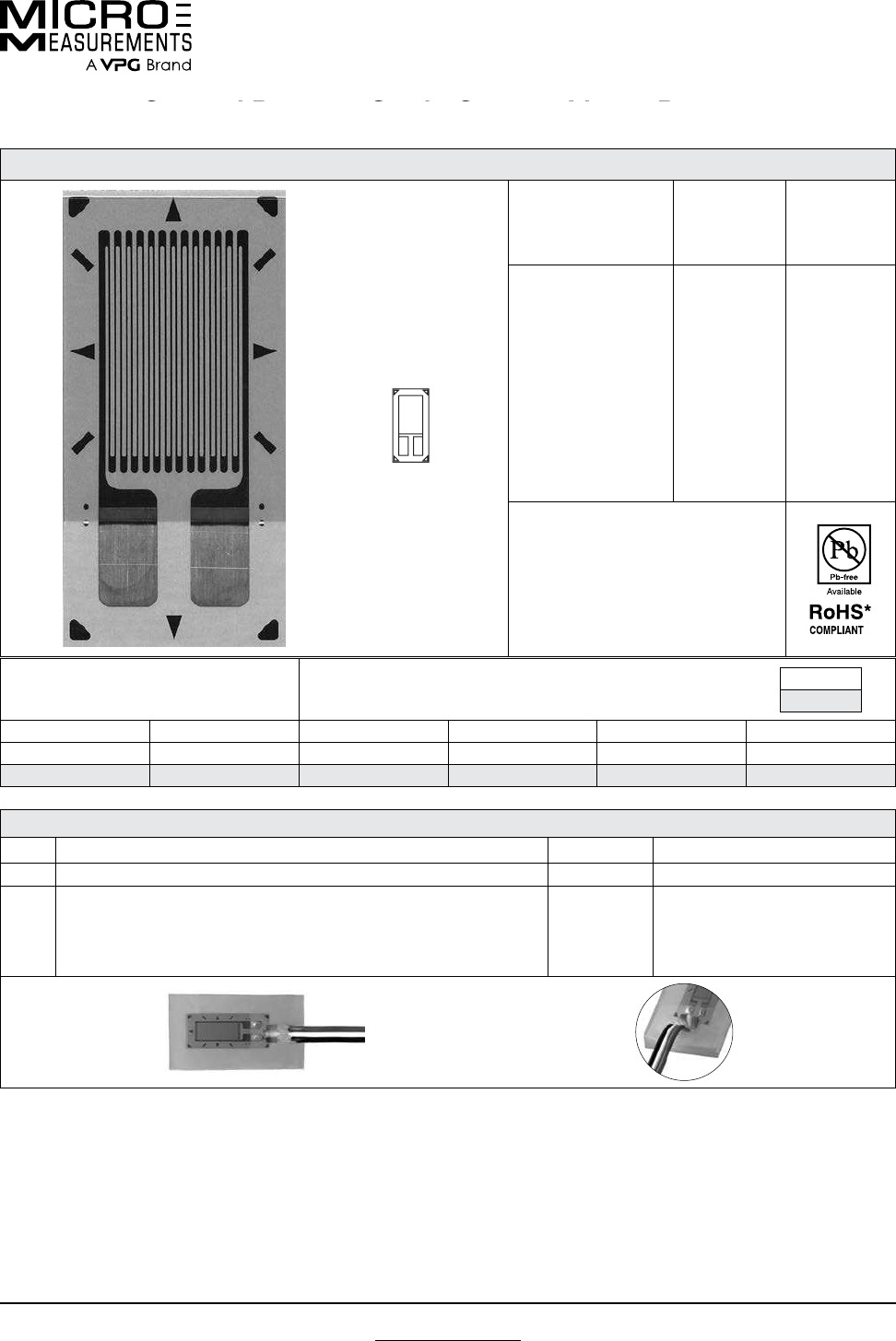 General Purpose Strain Gages Datasheet | DigiKey