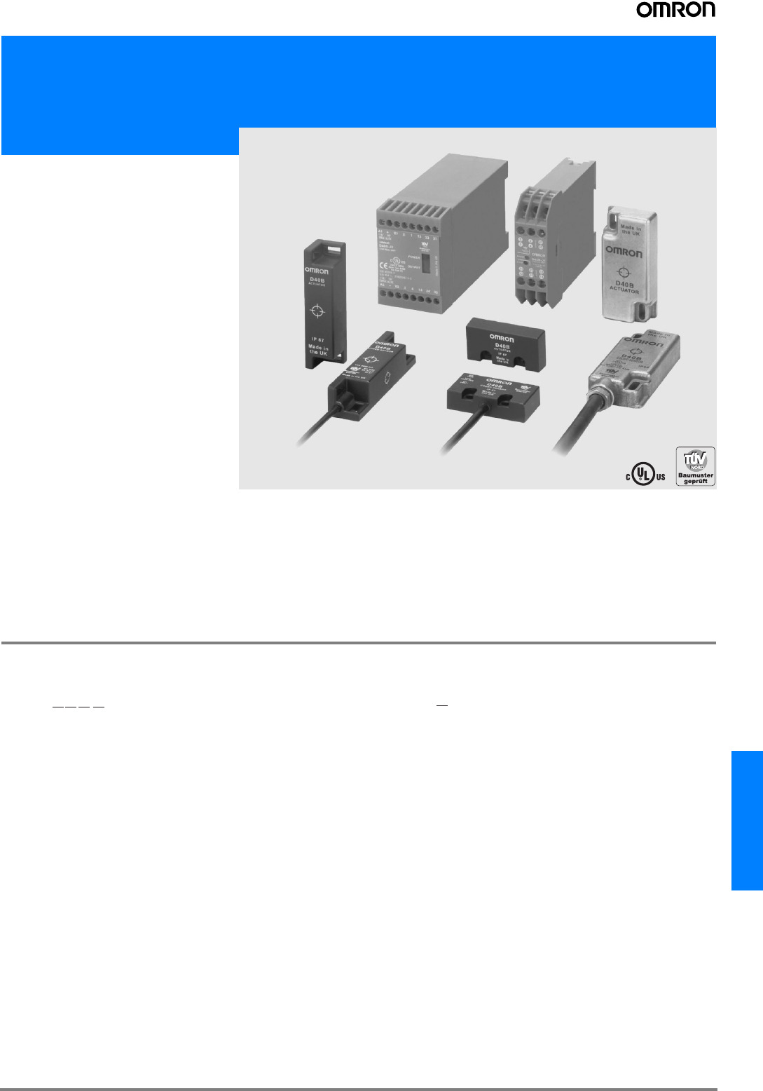 D40B Series Datasheet by Omron Electronics Inc-EMC Div | Digi-Key Electronics